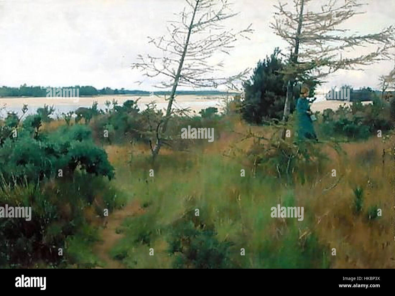 'By the Findhorn' by Alexander Mann depicts a peaceful Scottish ...