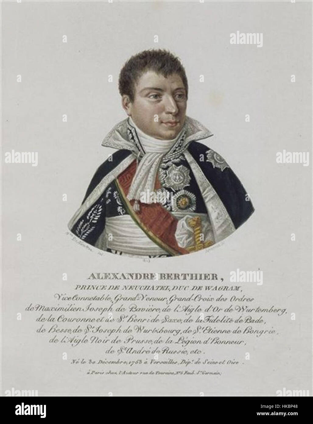 Alexandre Berthier, a notable figure in French military history, is ...