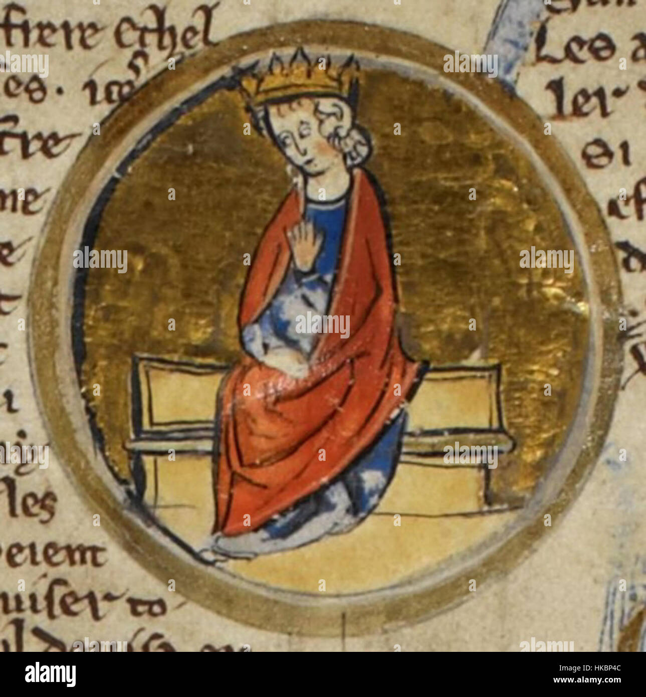 This manuscript, Alfred MS Royal 14 B V, is a 15th-century illuminated ...