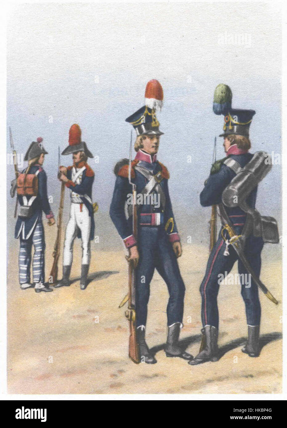 A painting by B. Gembarzewski titled 'Legia Naddunajska,' illustrating ...