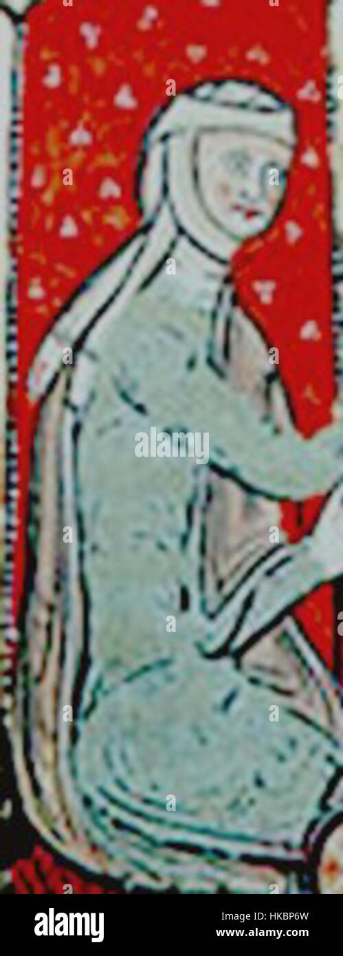 This historical artwork depicts Almodis, a prominent figure in medieval ...