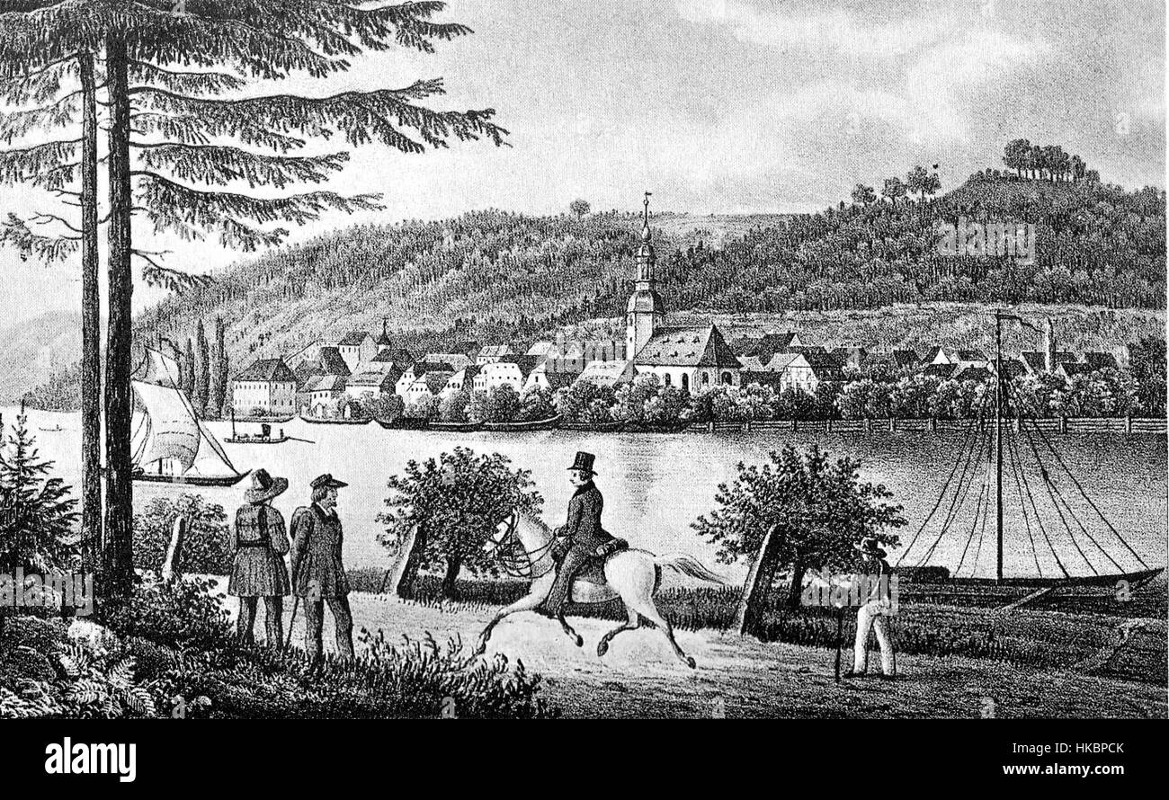 This 1850 painting of Bad Schandau offers a glimpse into the ...