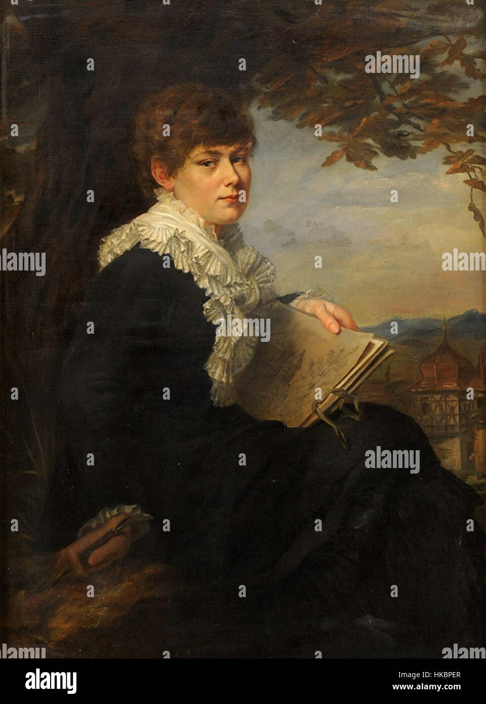 The portrait of Anna Maria Wirth, created in 1883, captures the ...