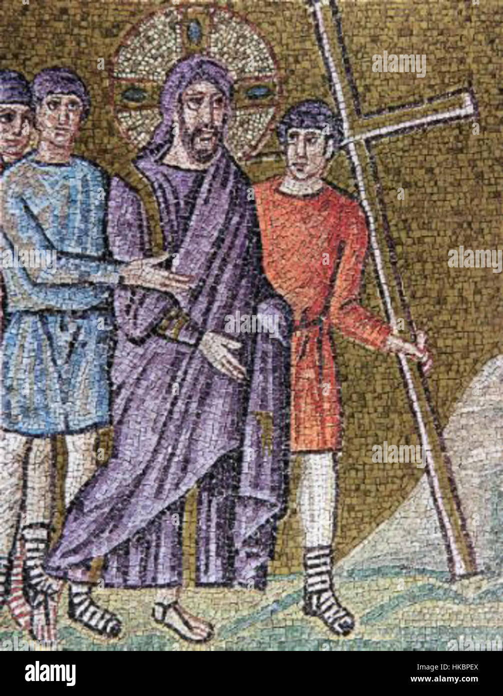 A historic representation of Christ being led to Calvary, part of the ...