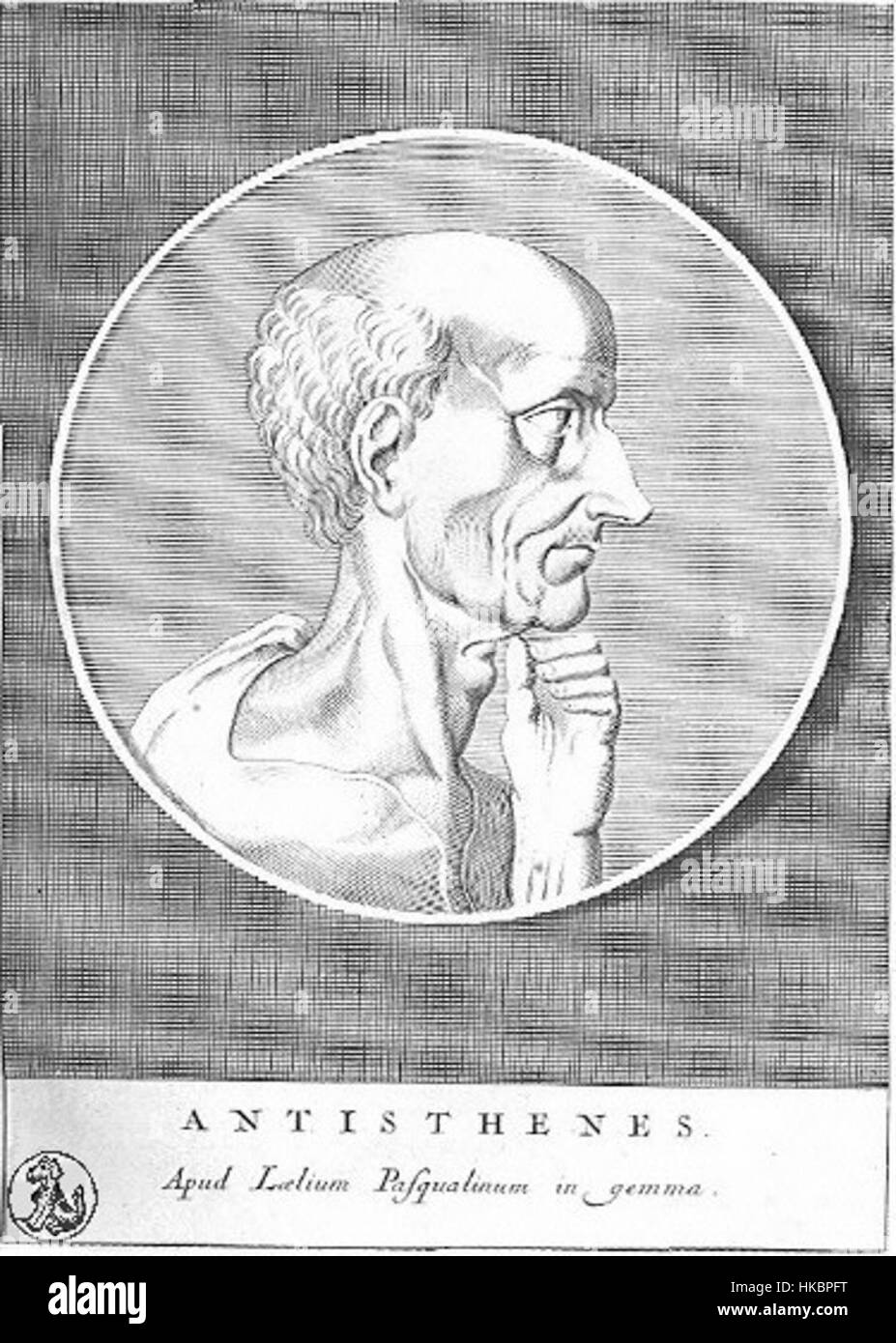This image is a representation of Antisthenes, the ancient Greek ...