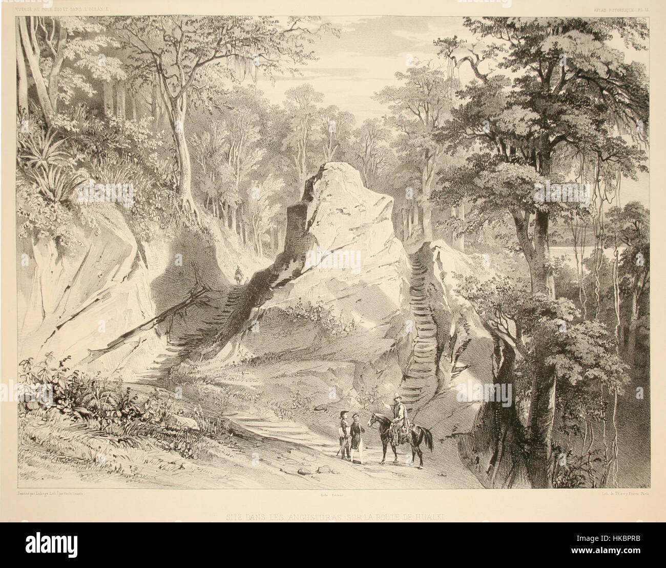 This lithograph from the Atlas pittoresque series features a detailed ...