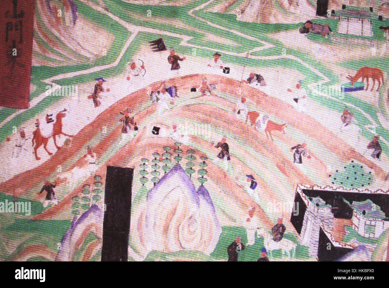 This painting reflects the influence of the Silk Road on artistic trade ...