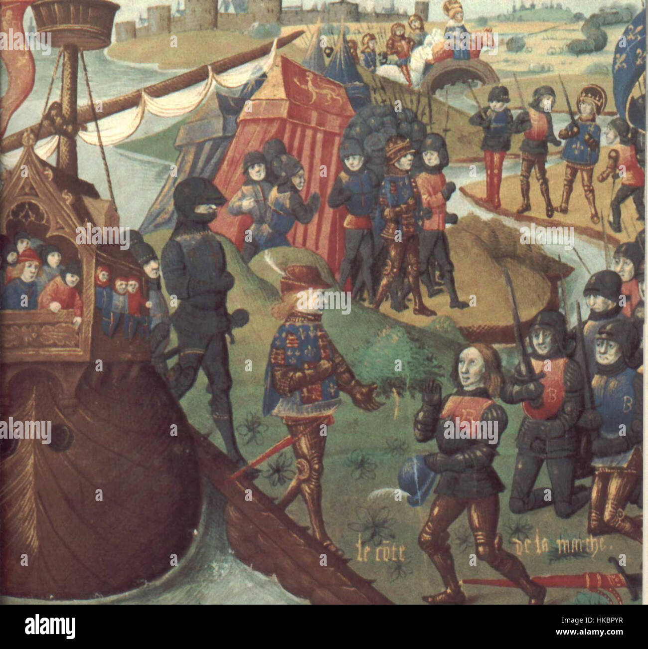 A historical document from BN Ms Fr 2829, depicting King Henry III and ...