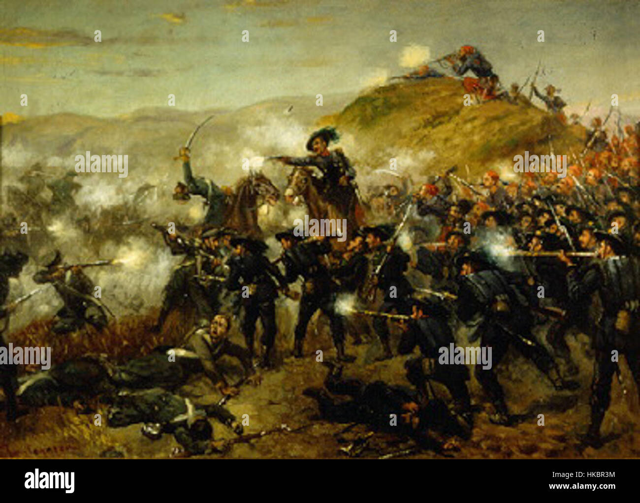 This painting, 'Battaglia della Cernaia', depicts a pivotal scene from ...