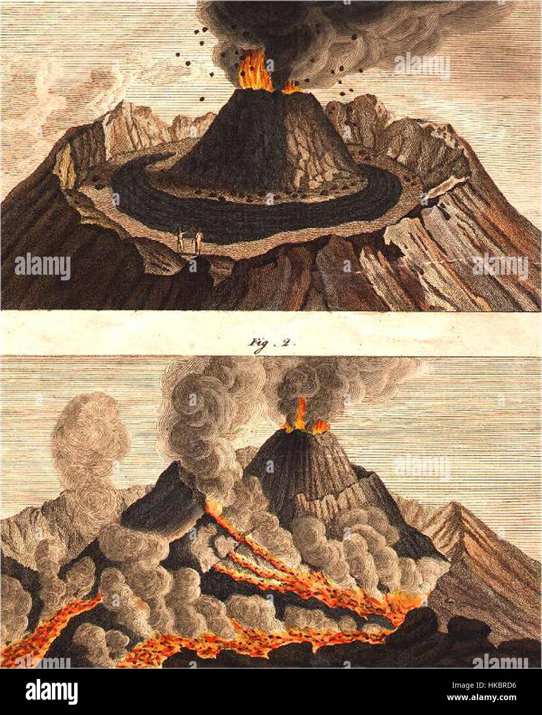 This painting illustrates the eruption of Mount Vesuvius, as recorded ...