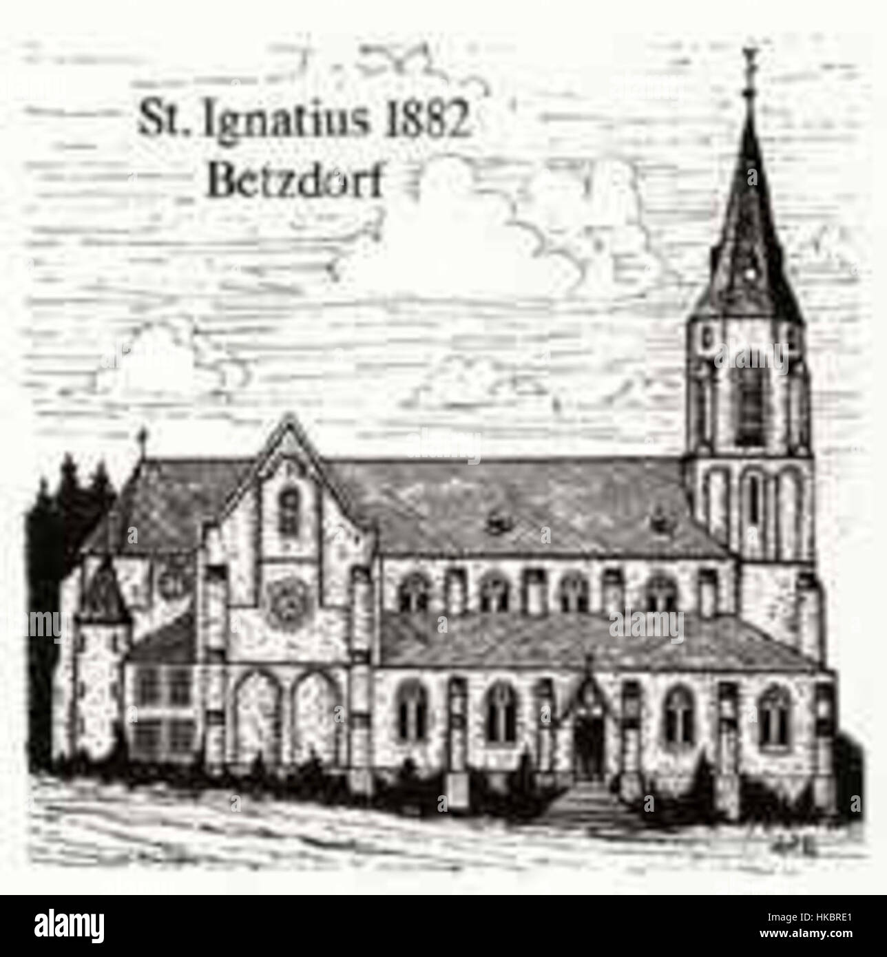 The painting 'St. Ignatius' by Betzdorf from 1882 portrays St. Ignatius ...