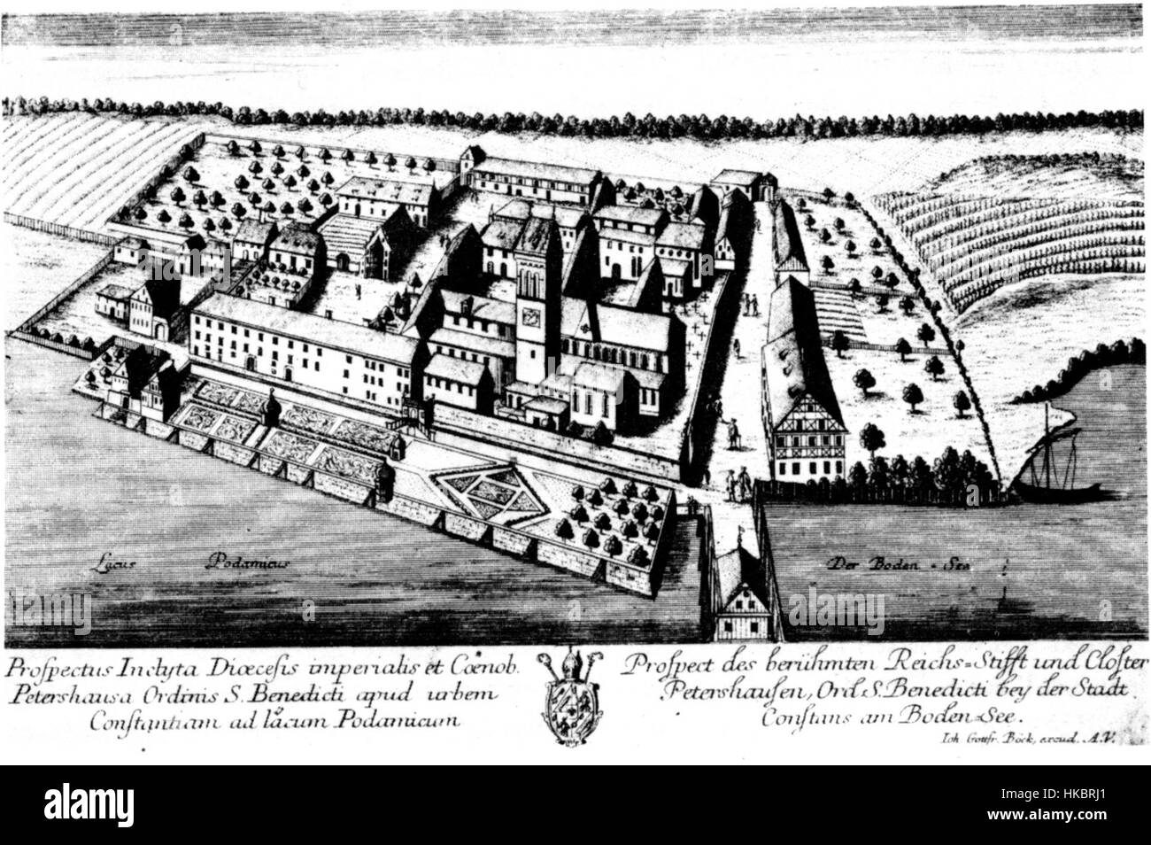 This painting by Boeck Petershausen depicts a historical view of ...