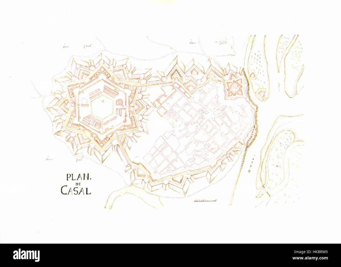 The Casale Monferrato map, featuring a detailed representation of this ...