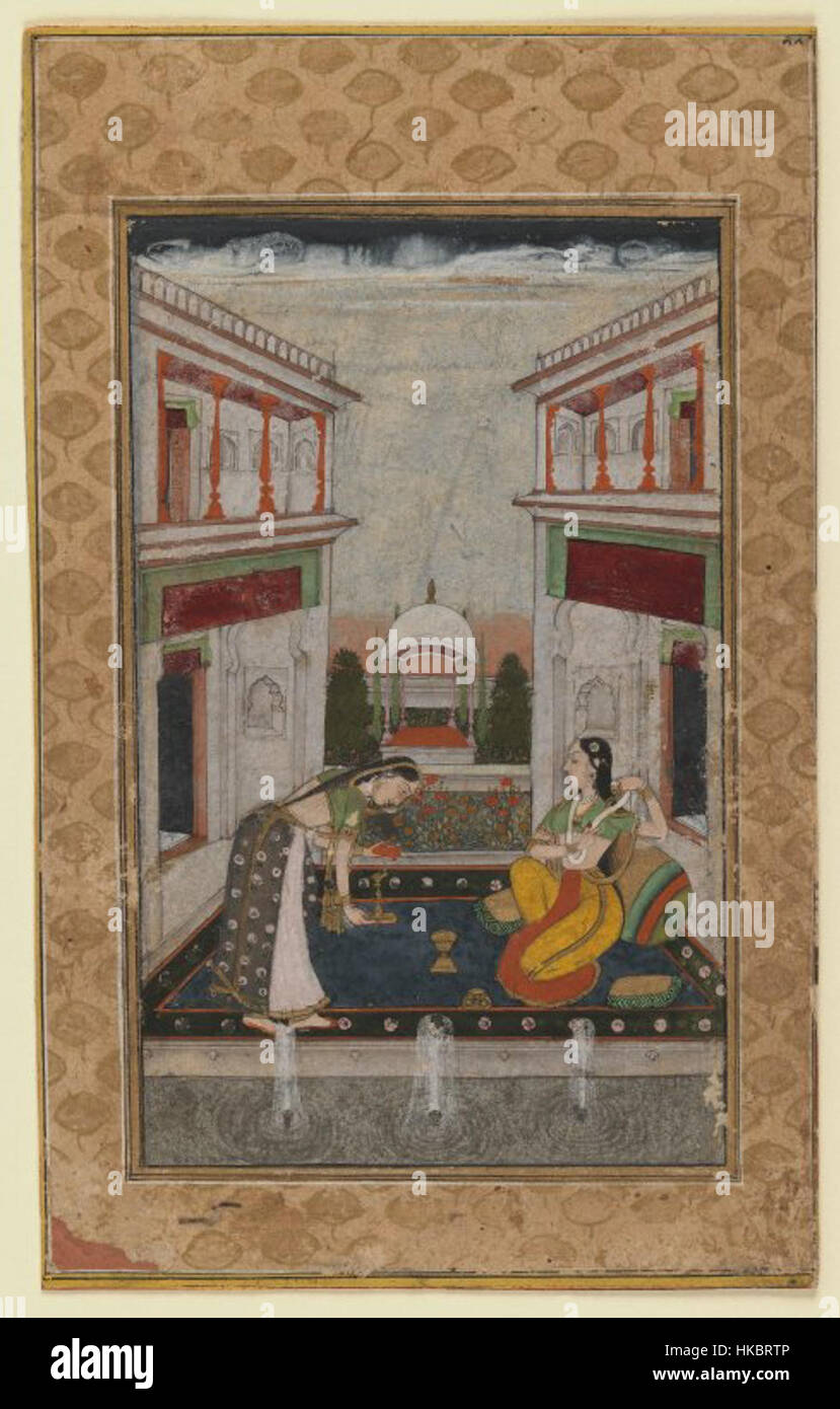 'Syam Kalyan Ragini' is a work of Indian art depicting a traditional ...