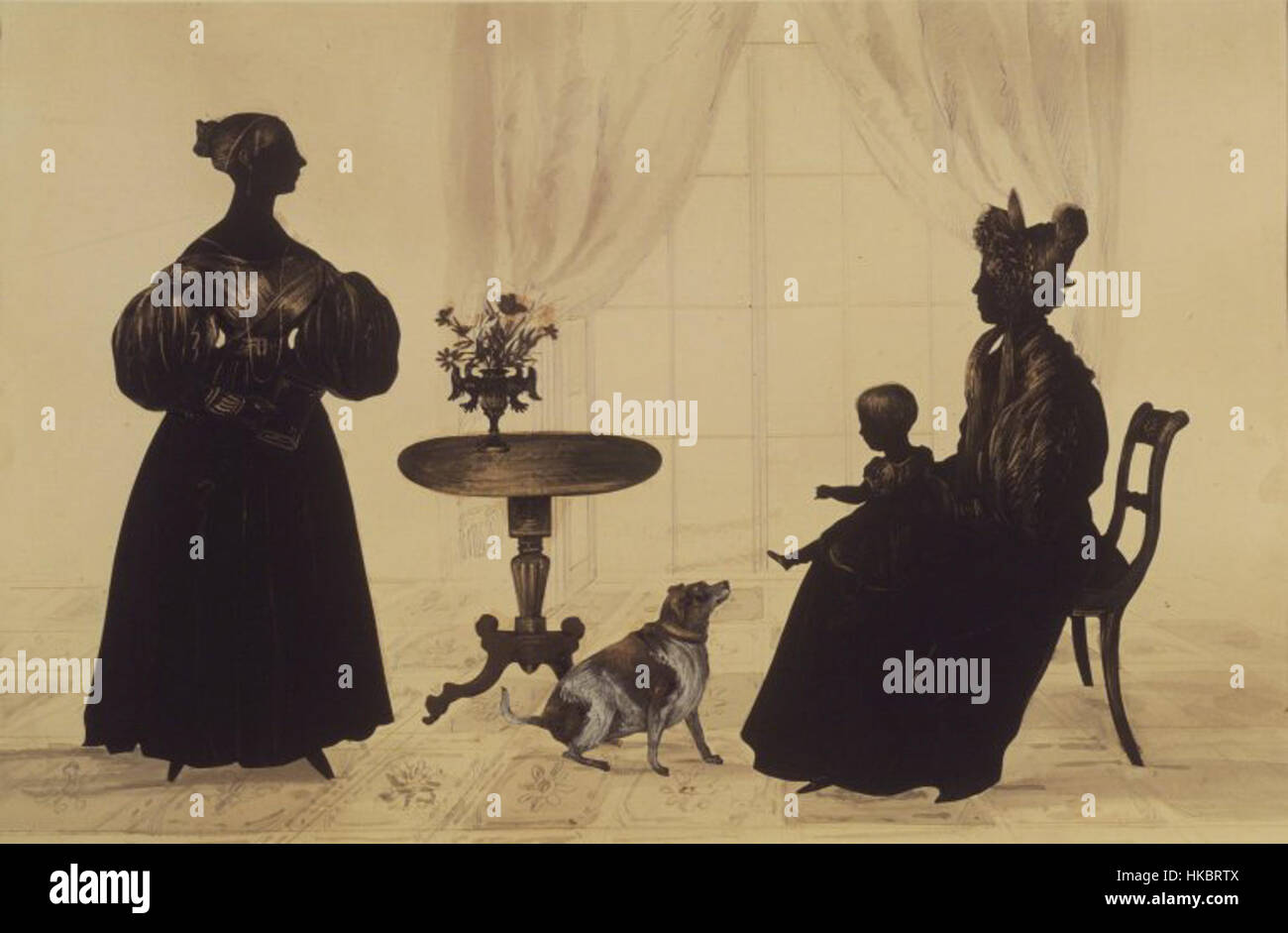 This artwork from the Brooklyn Museum showcases a silhouette of a ...