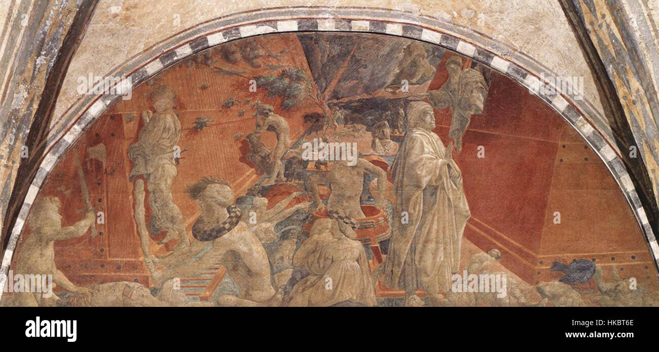 *Uccello Flood* by Paolo Uccello depicts a dramatic flood scene ...