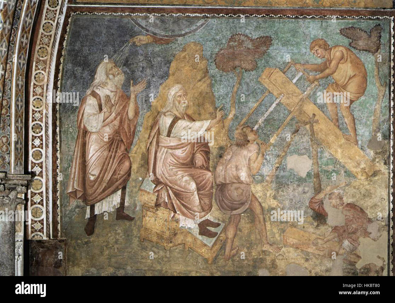 Jacopo Torriti's fresco 'Costruzione dell'Arca' is located in the Upper ...