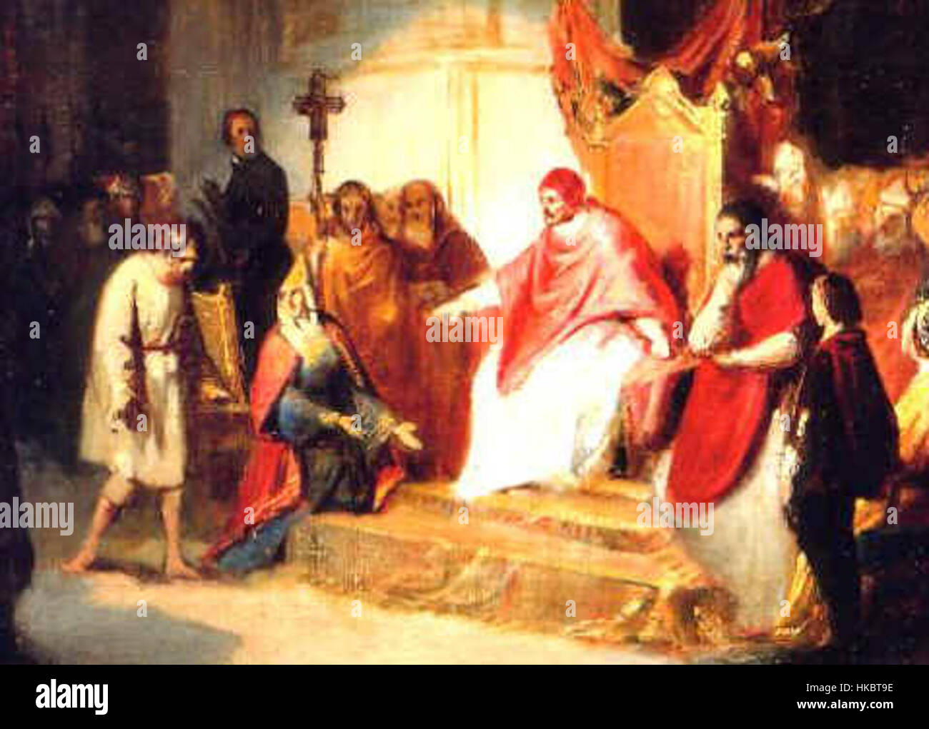 The *Canossa Three* is a painting depicting the historical events ...