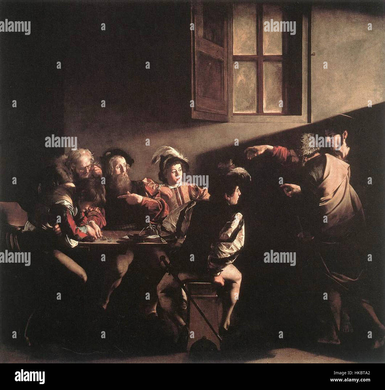 'The Calling of St. Matthew' by Caravaggio is a masterpiece of Baroque ...