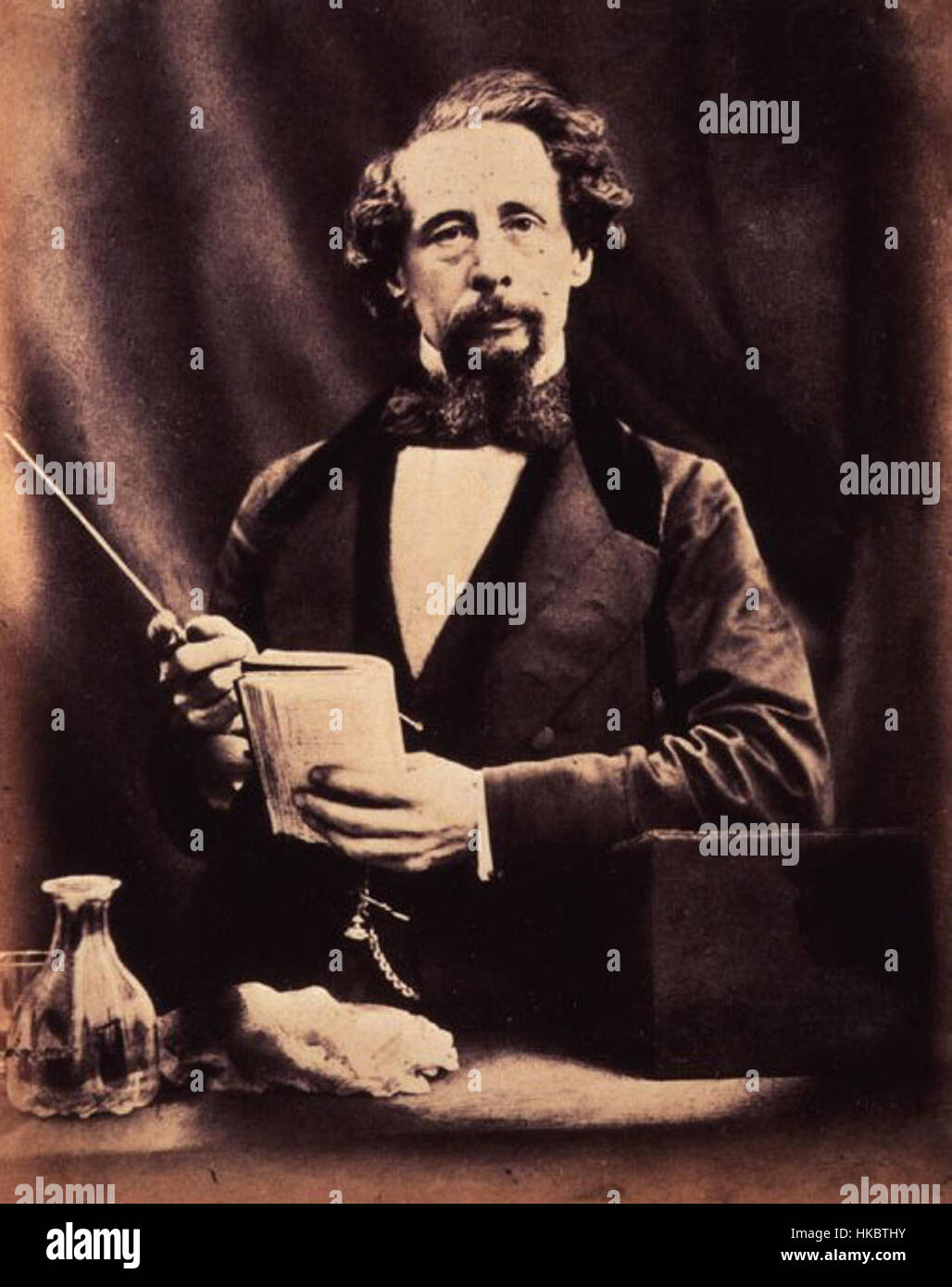 This portrait of Charles Dickens, created by Herbert Watkins in 1858 ...