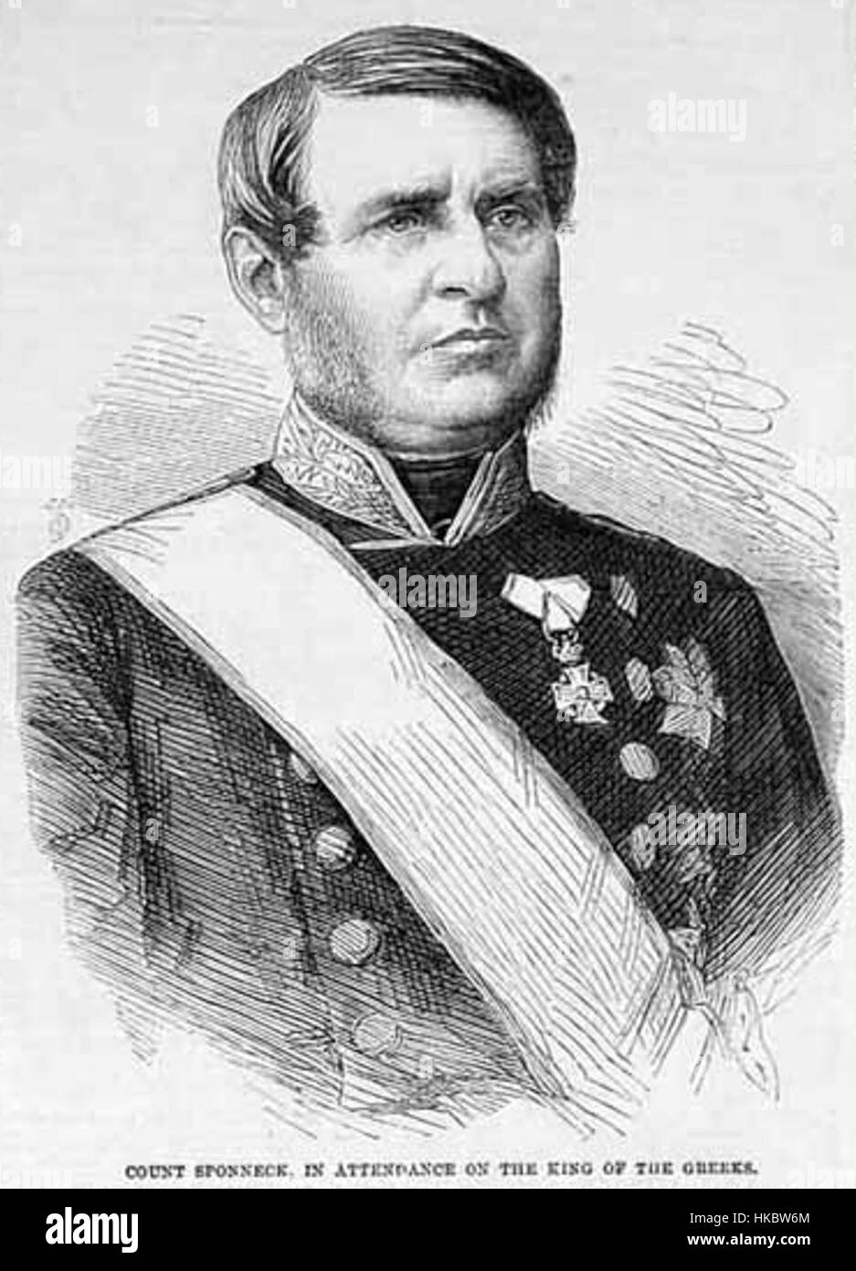 'Count Sponneck' is a historical painting that depicts a noble figure ...