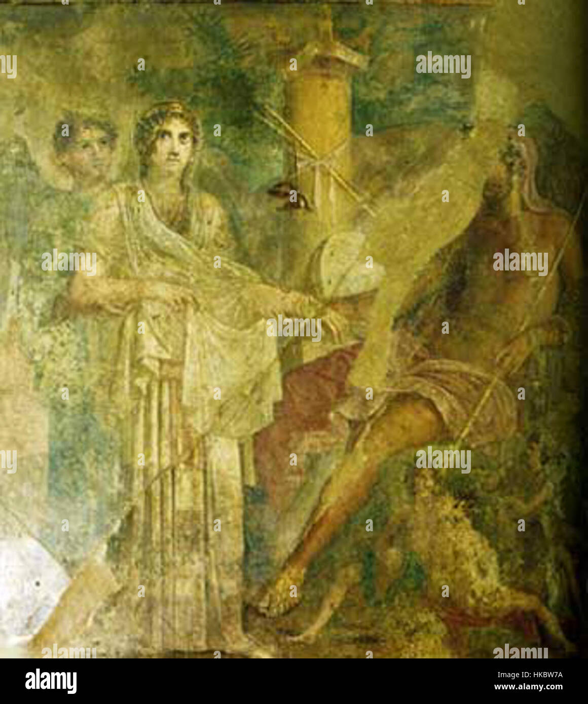 This artwork depicts the mythological scene of Cronus and Rhea ...