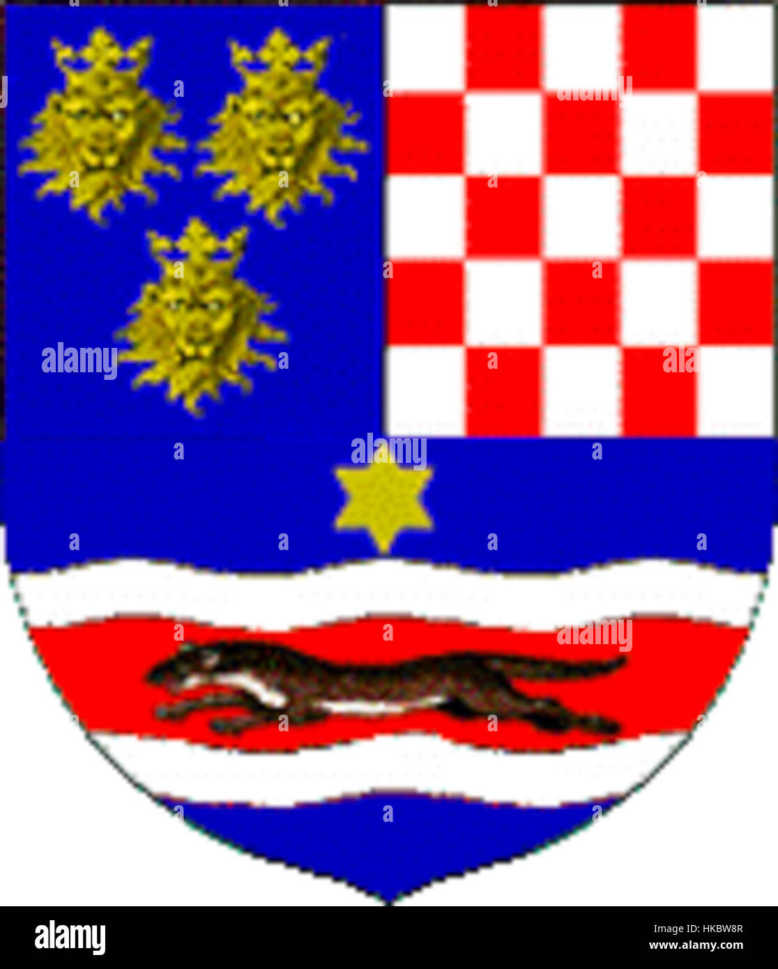 The coat of arms representing the Slovenes, Croats, and Serbs showcases ...