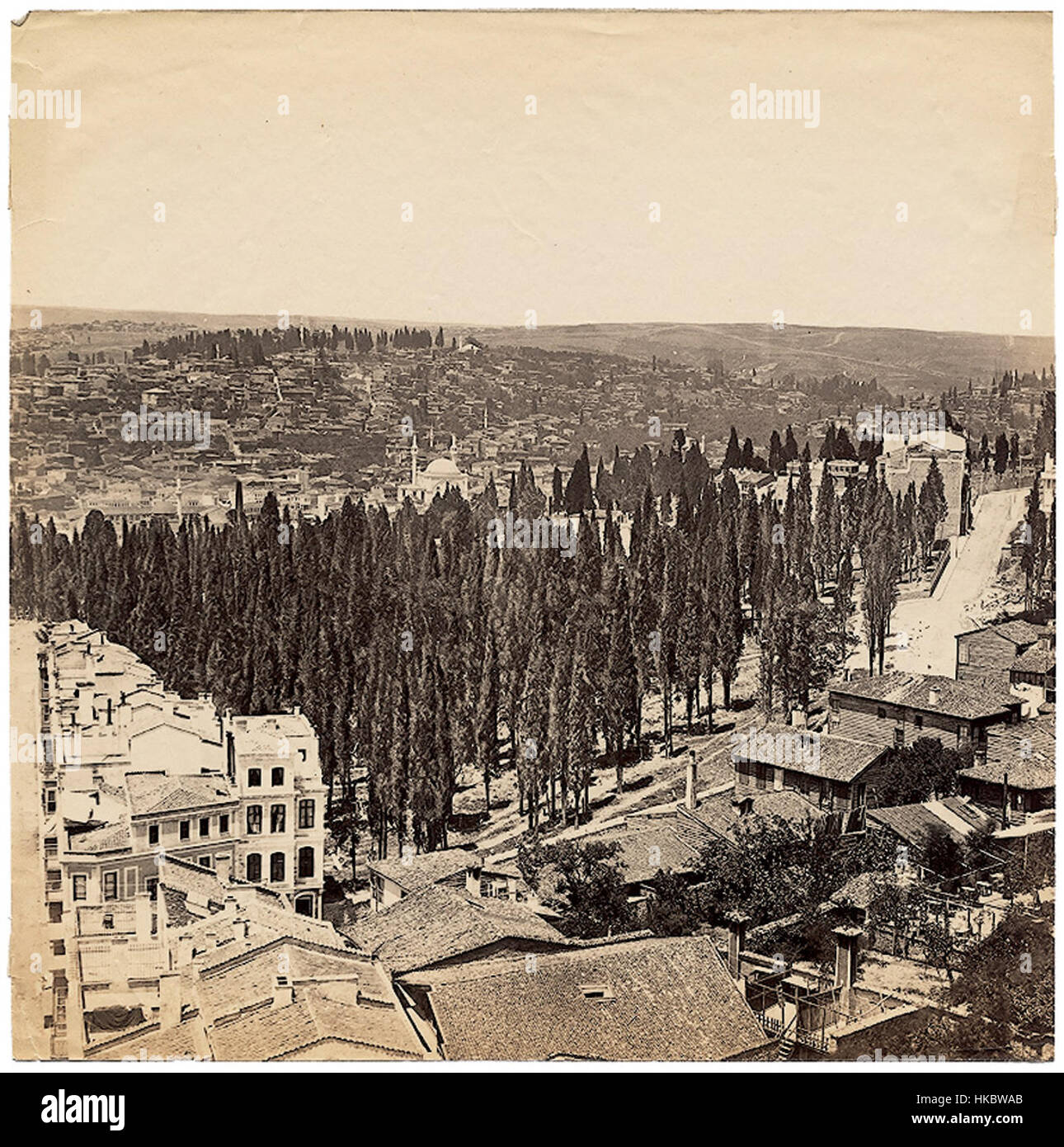 An 1870s painting of Constantinople, showcasing the city’s distinctive ...