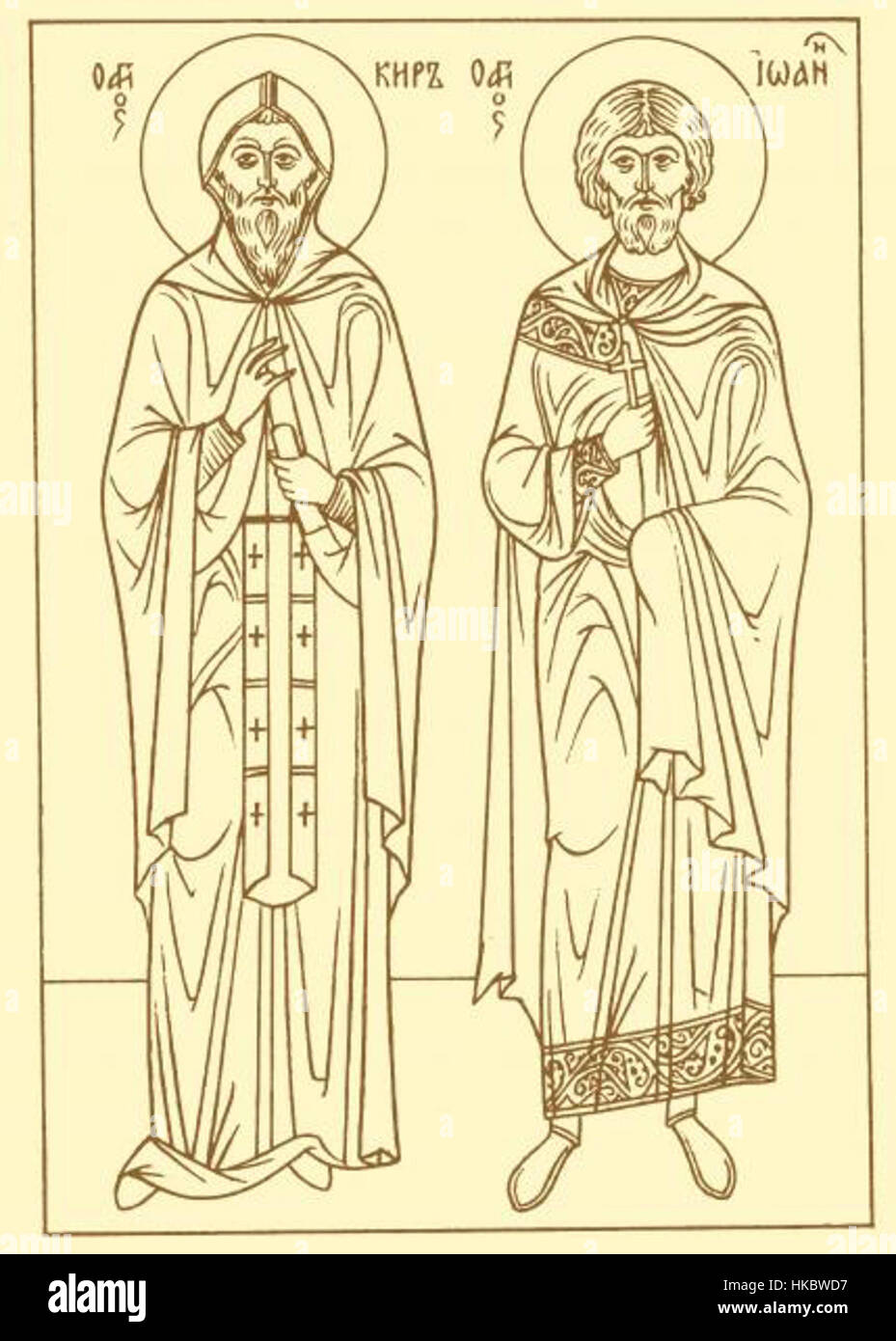 The painting 'Cyrus and John' depicts the interaction between two ...