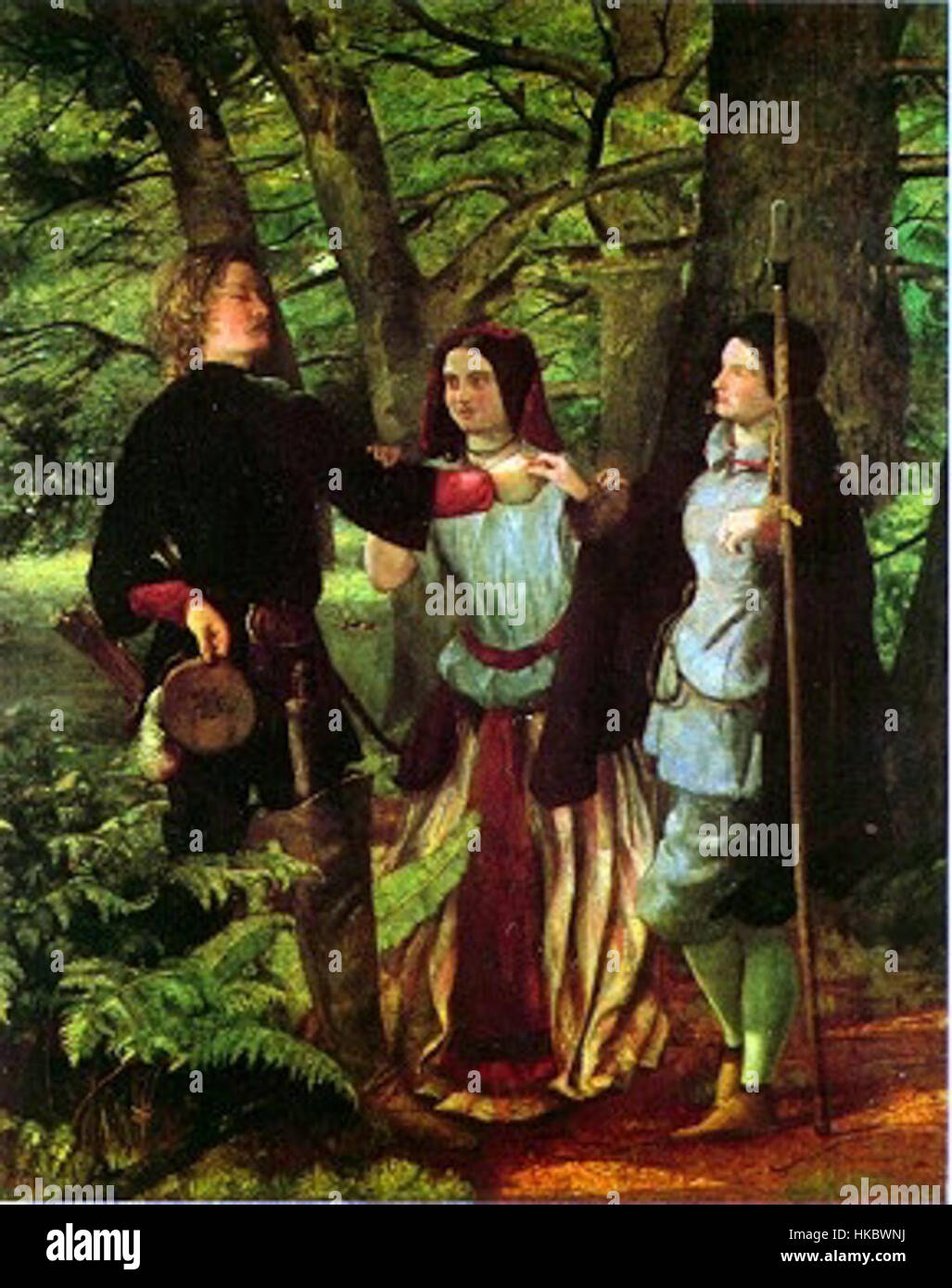 This painting by Deverell depicts a scene inspired by William ...