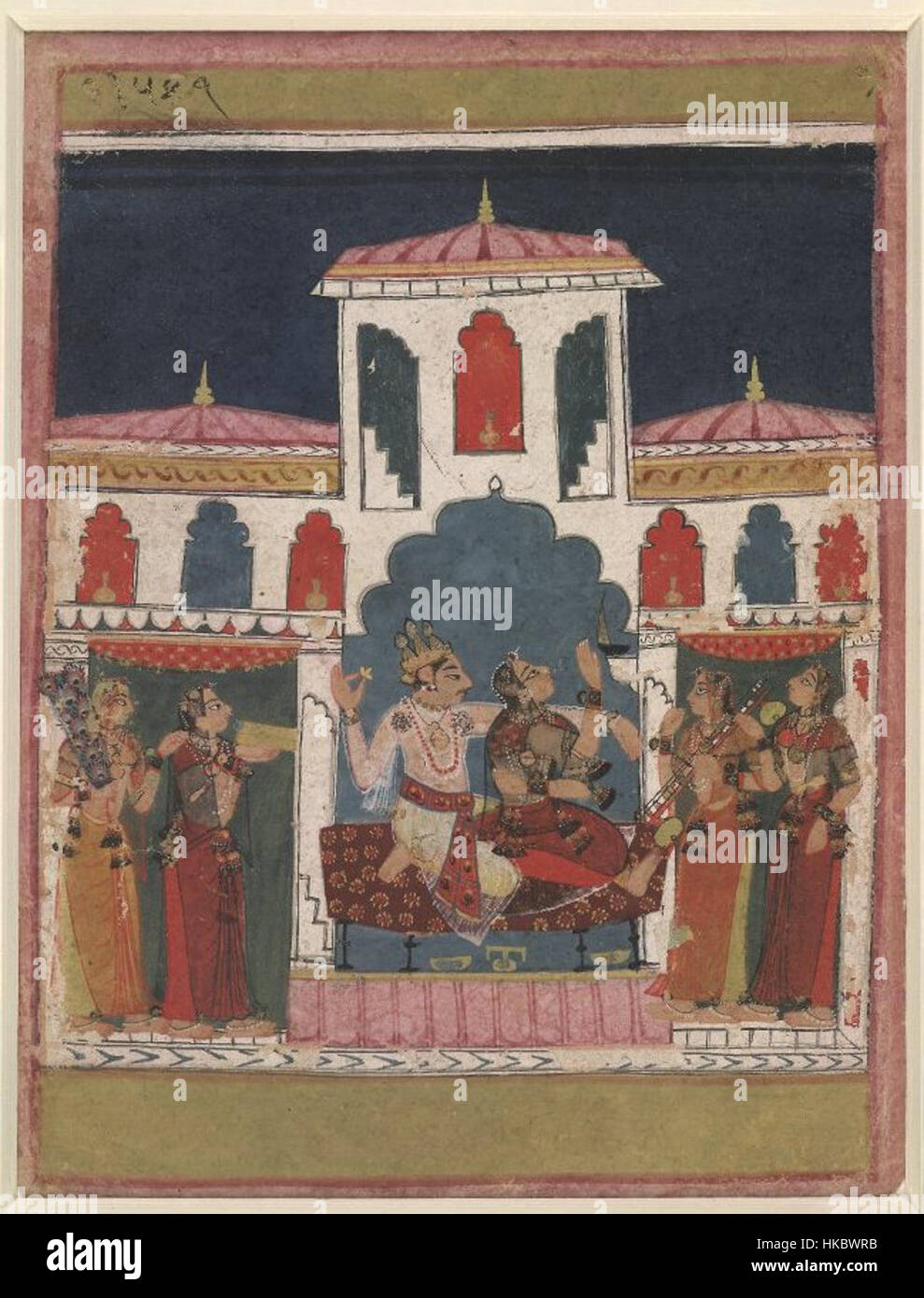 This 17th-century painting, 'Dipaka Raga,' from the Malwa region of ...