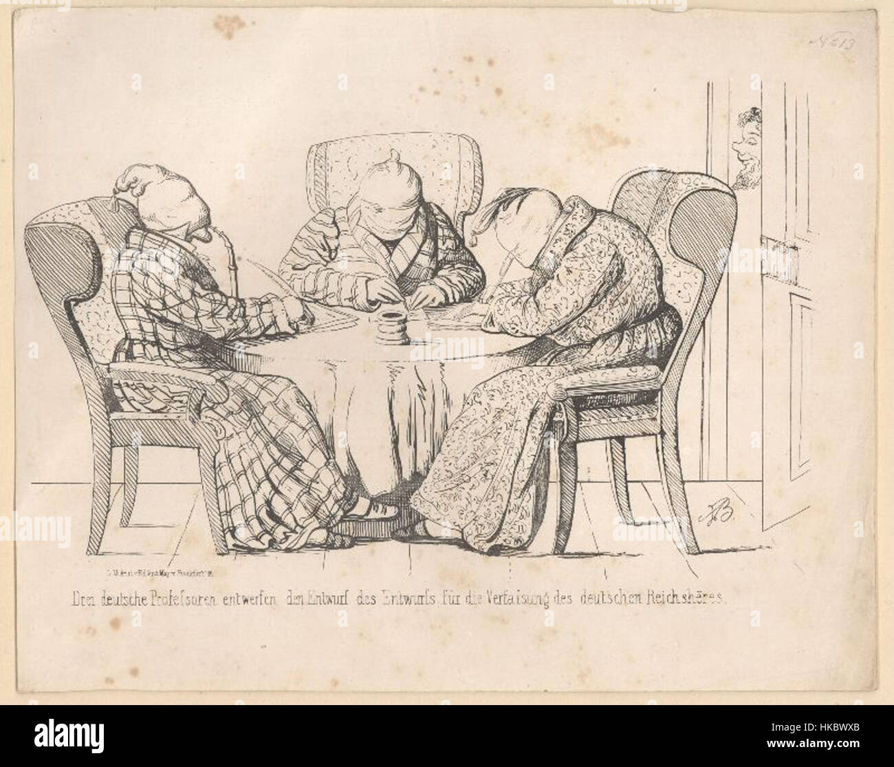 'Dreideutsche Professoren' is a painting that illustrates the three ...