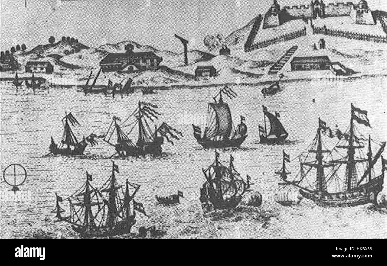 This painting illustrates the presence of the Dutch in Taiwan during ...