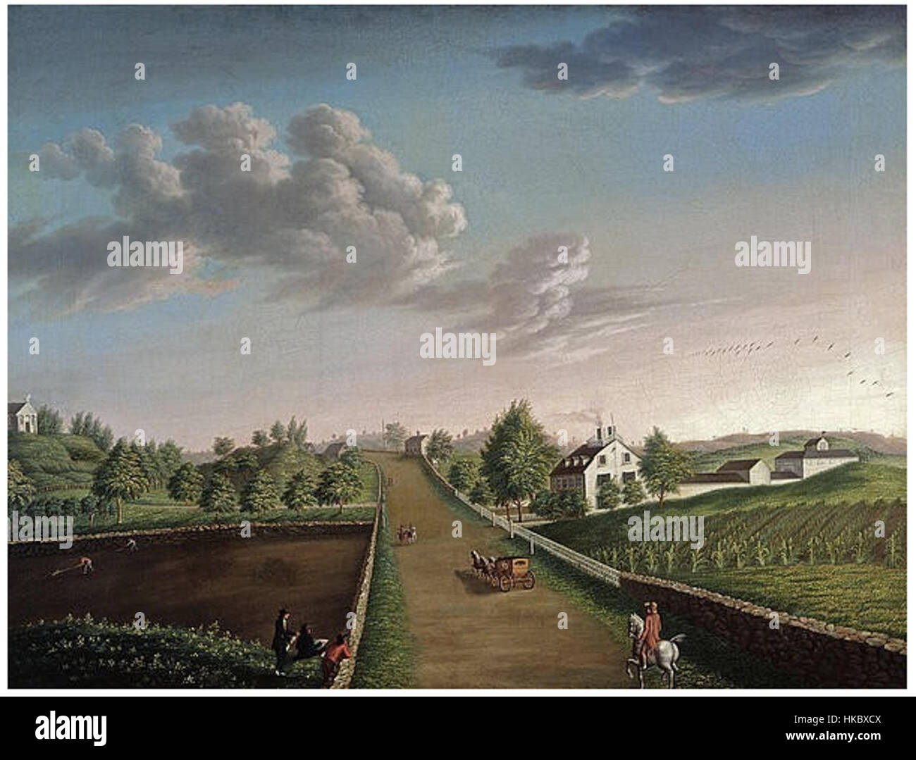 18th century america farm painting hi-res stock photography and images ...