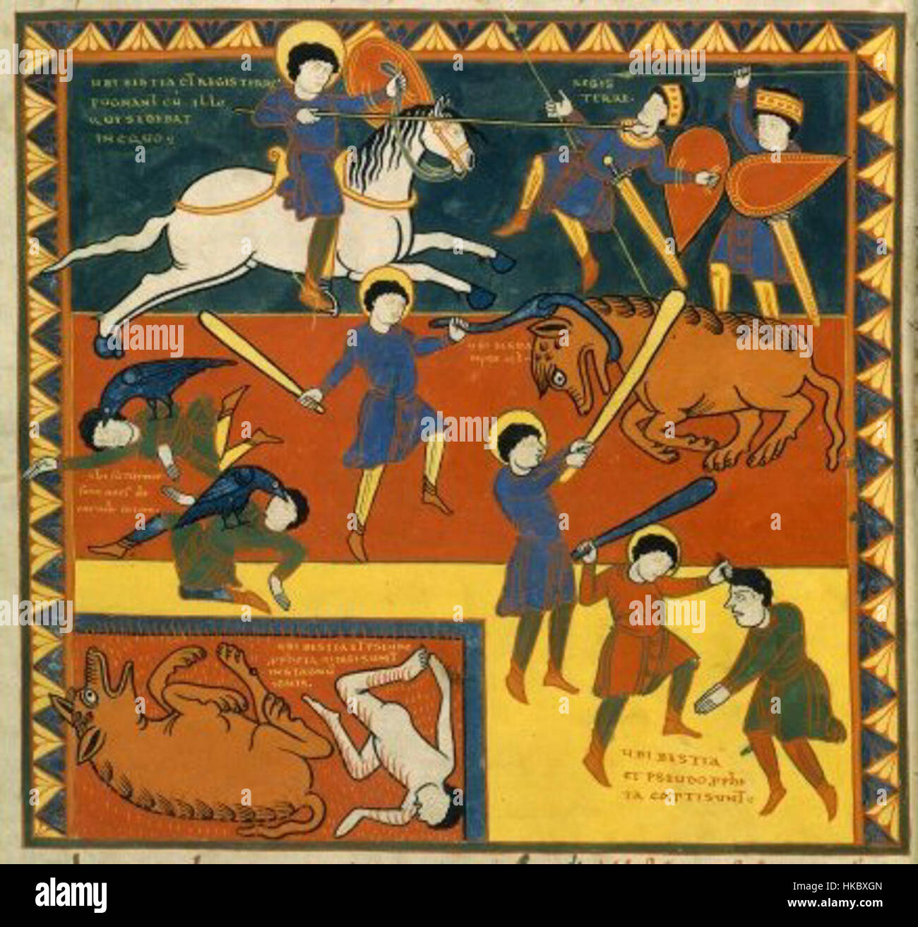 *Eschatological Combat* is a powerful work of art depicting apocalyptic ...