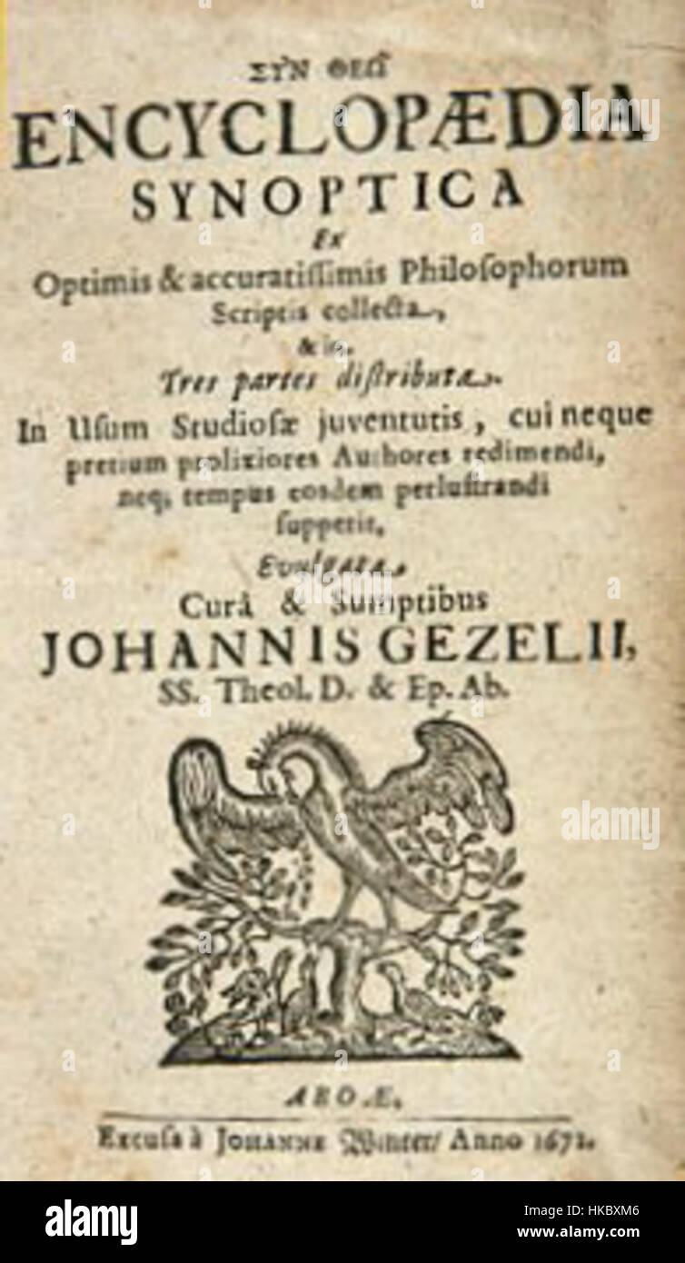 The 'Encyclopedia Synoptica' is a comprehensive reference work that ...