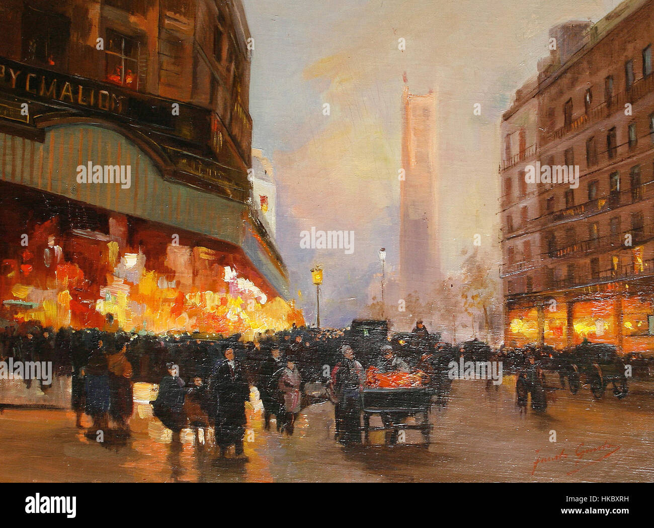 Fausto Giusto's 'Paris Street Scene' captures the lively atmosphere of ...