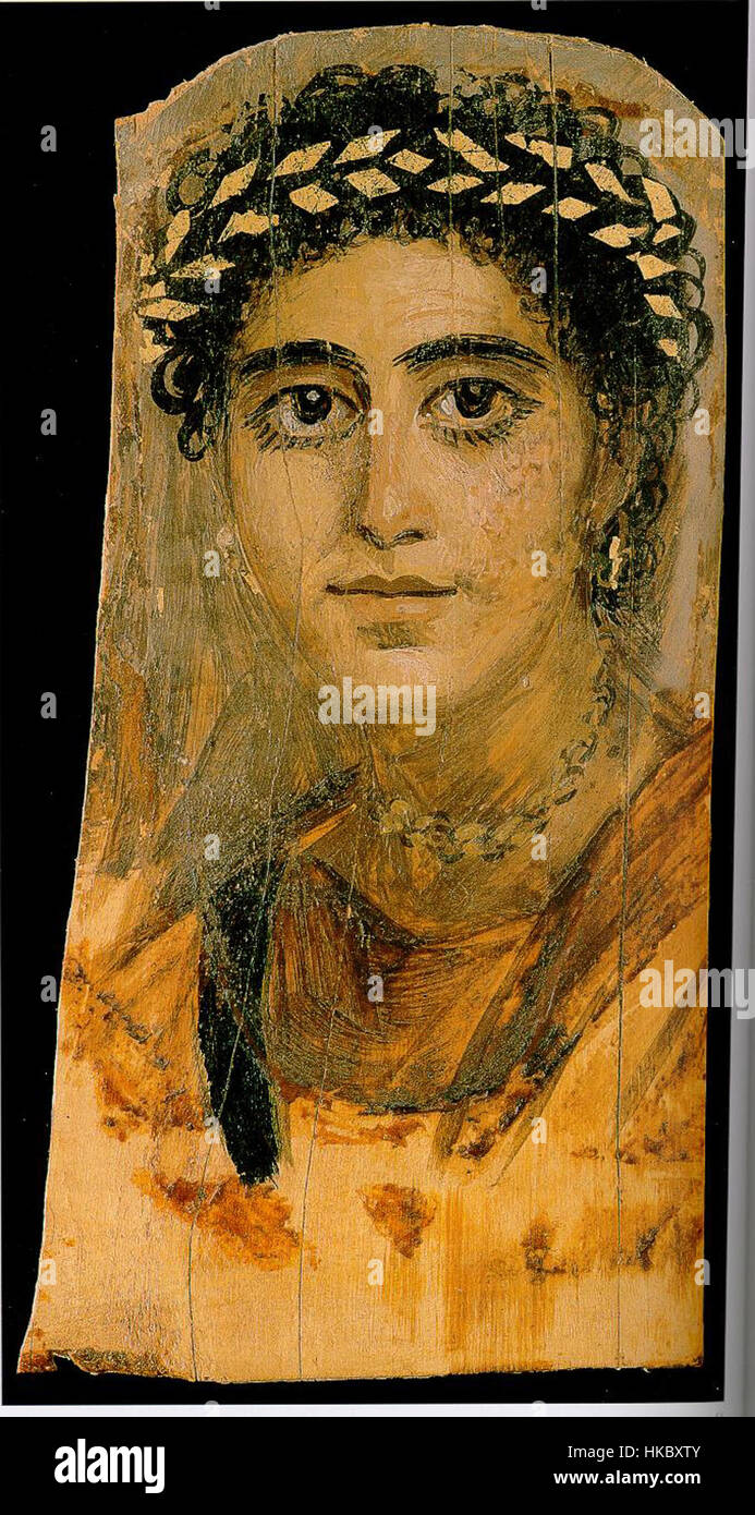 Fayum 43 is a detailed ancient Egyptian painting known for its ...