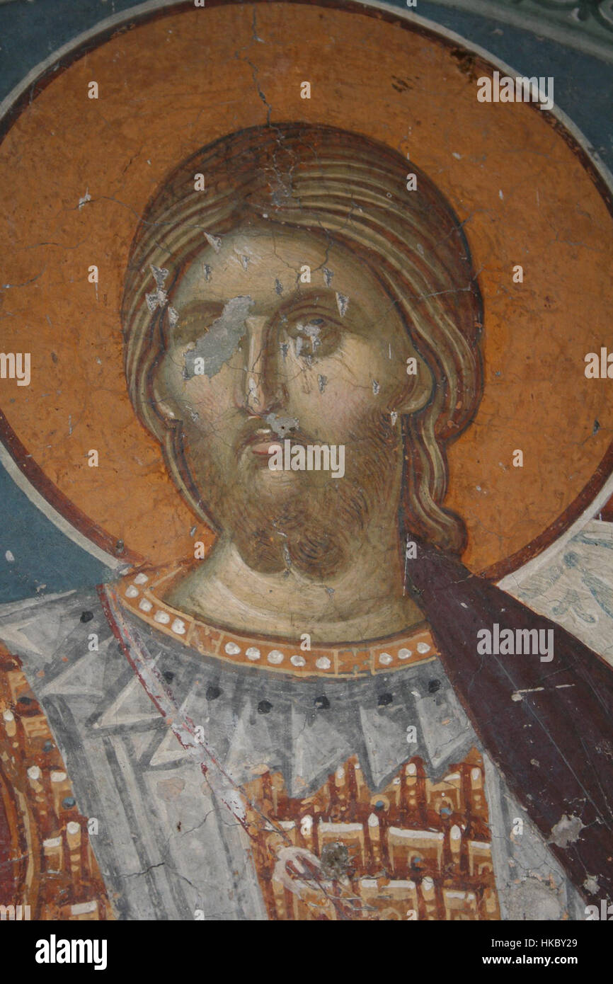 These frescoes, located in St. Nikita Church in Banjani, feature ...