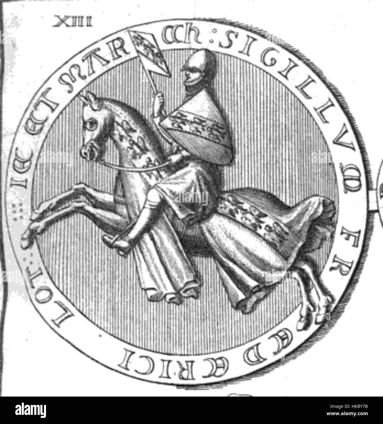 This historical painting depicts Federico III da Lorena, a key figure ...