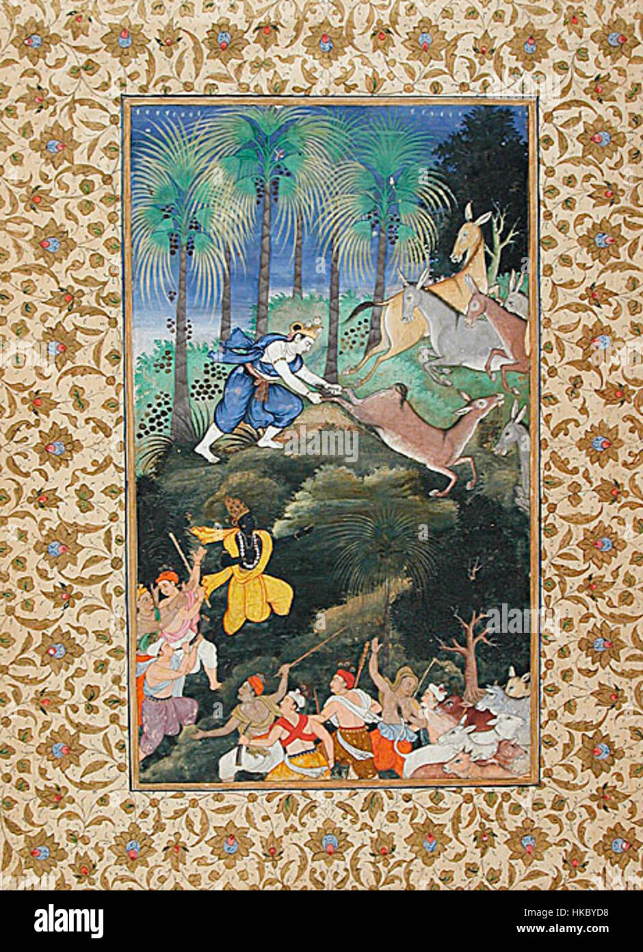 This artwork from the Harivamsha, depicting Balarama’s defeat of ...