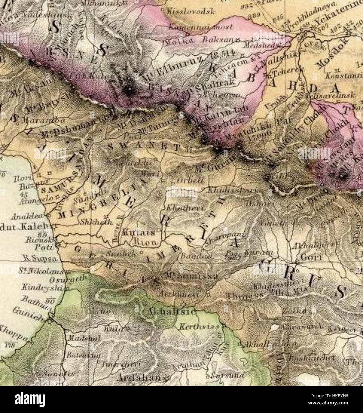 Fullarton, A. & Co.'s map of the Caucasus and Crimea from 1872 provides ...