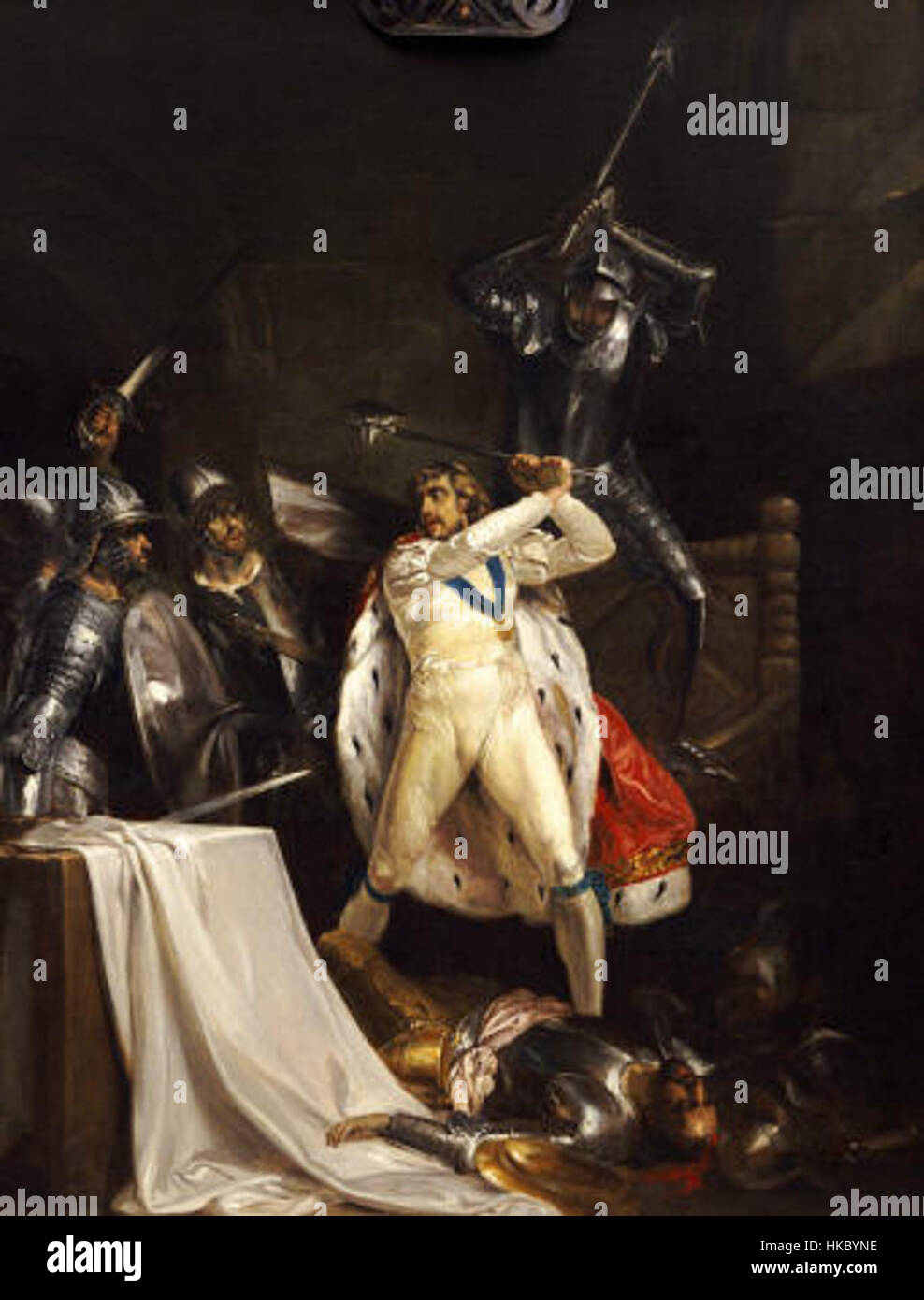 This painting depicts the death of King Richard II, a pivotal moment in ...