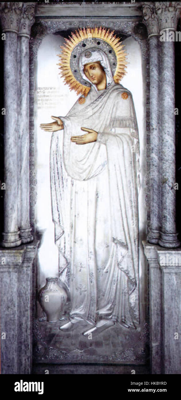 This painting of Gerontissa, a representation of an elderly saint ...