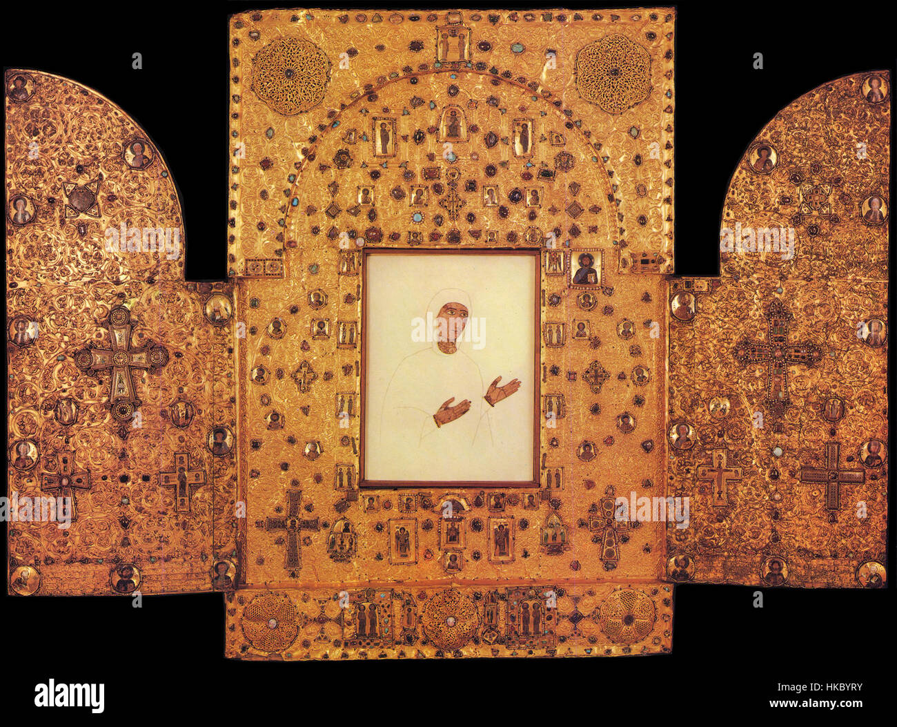 The Georgia Khakhuli Triptych is a religious artwork that showcases the Christian faith through ...
