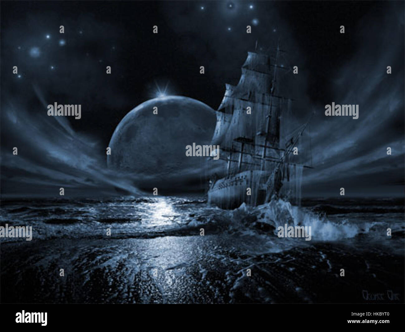 Drawing ghost ship hi-res stock photography and images - Alamy