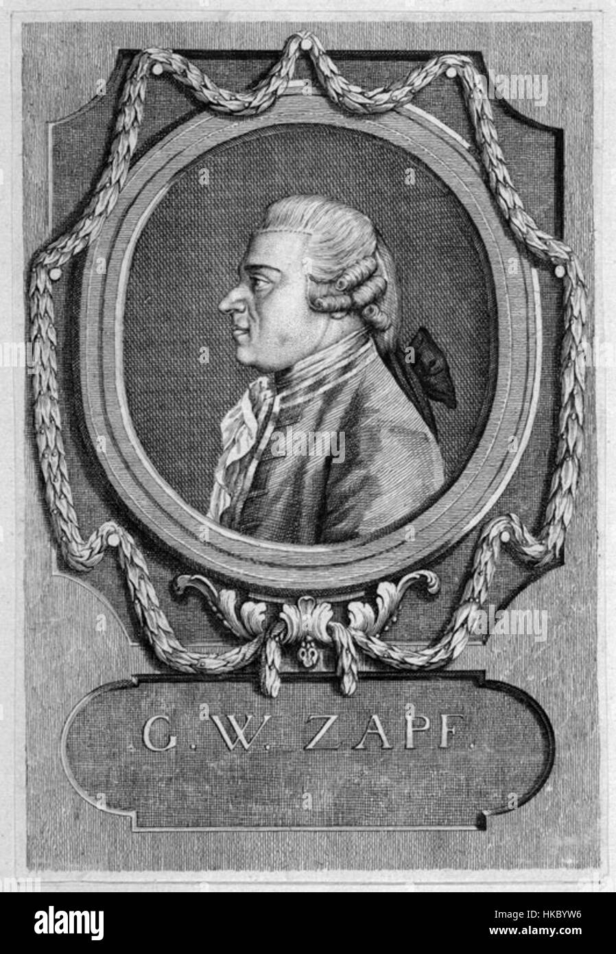 This painting of Georg Wilhelm Zapf, a notable figure, captures his ...