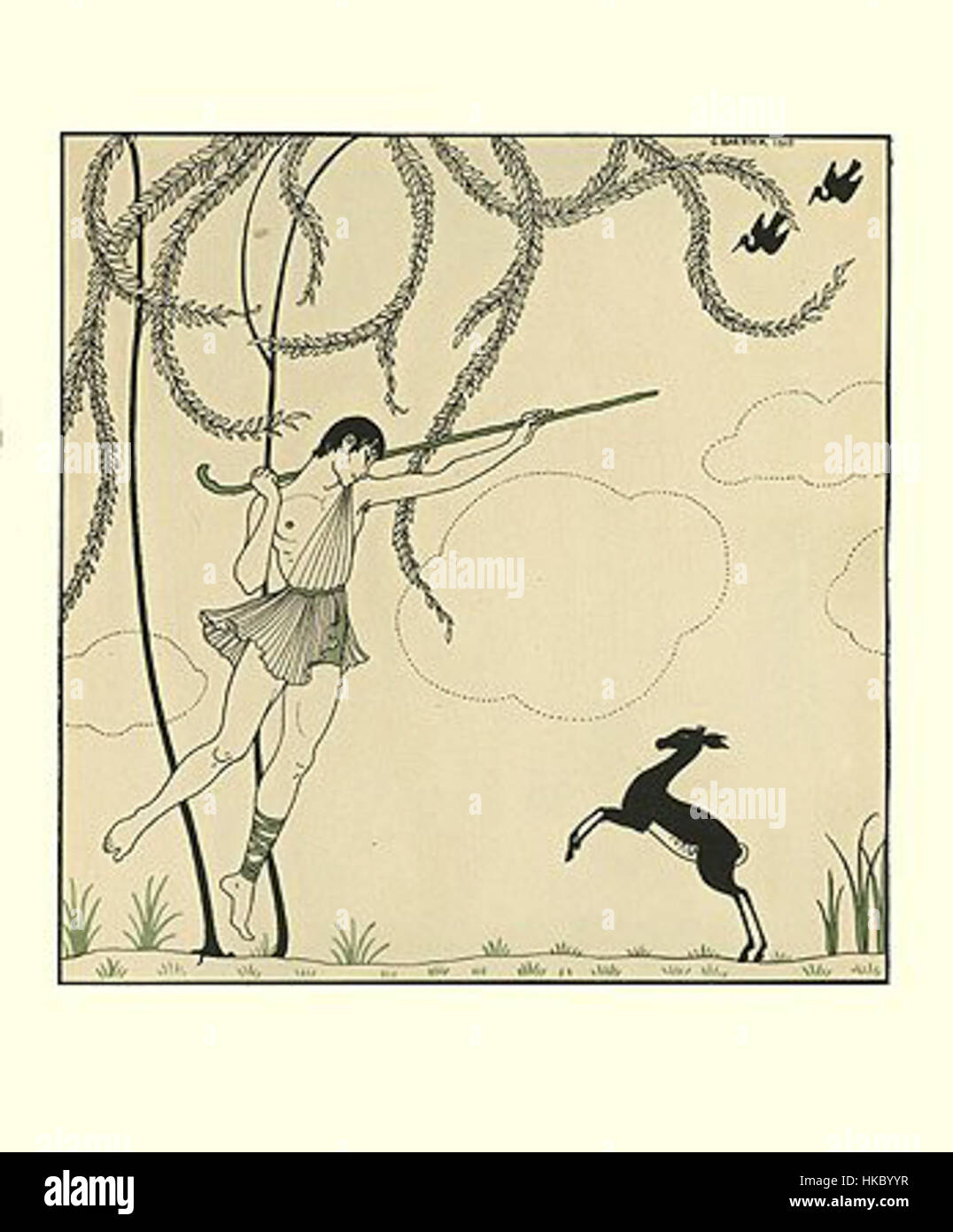 This artwork by George Barbier, created in 1913, depicts the famous ...