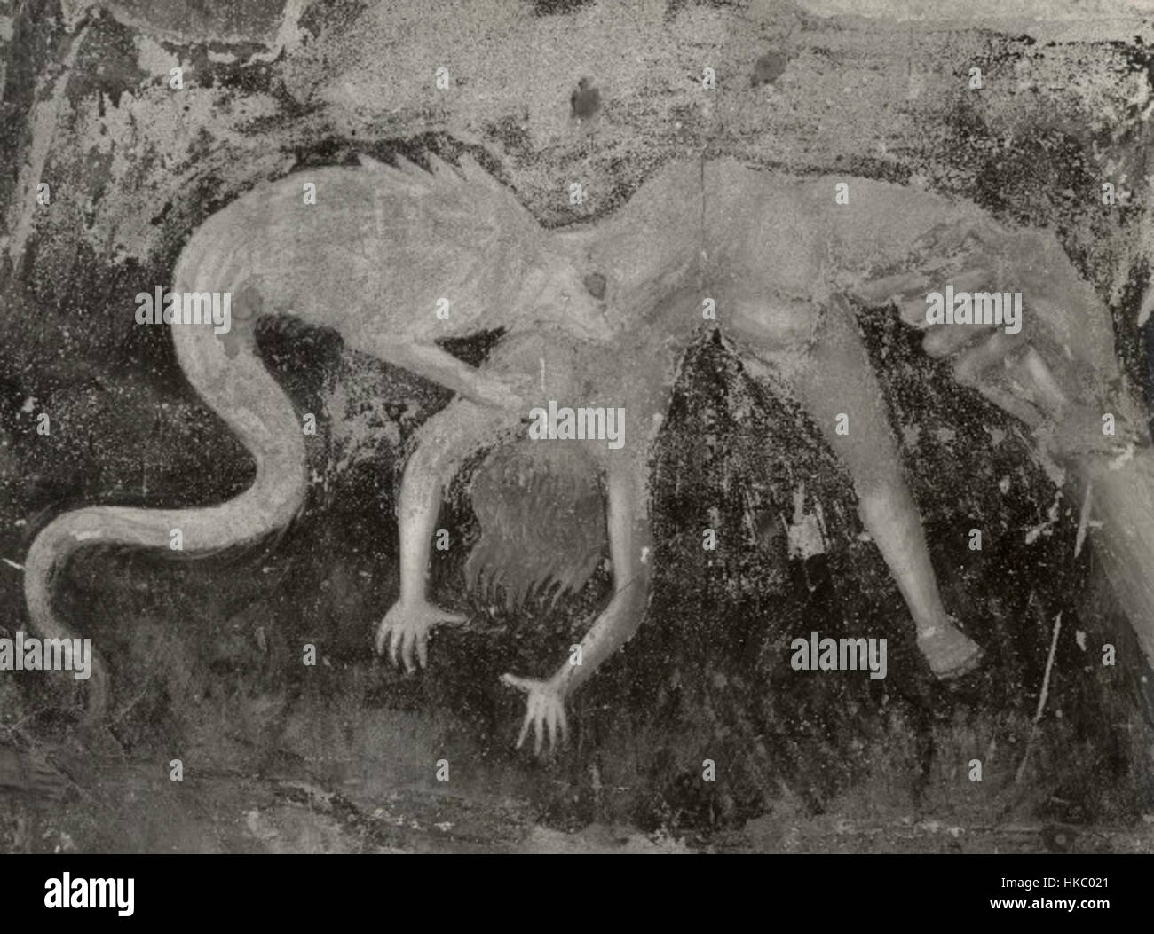 This artwork by Giotto, titled 'Inferno 13,' depicts a scene from Dante ...