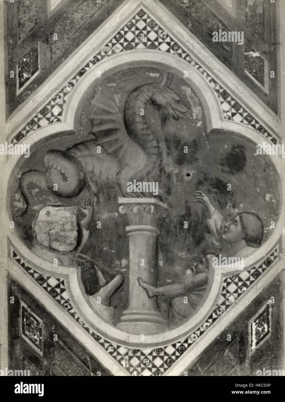 Giotto’s decorative motif, featuring a bronze serpent, reflects the ...